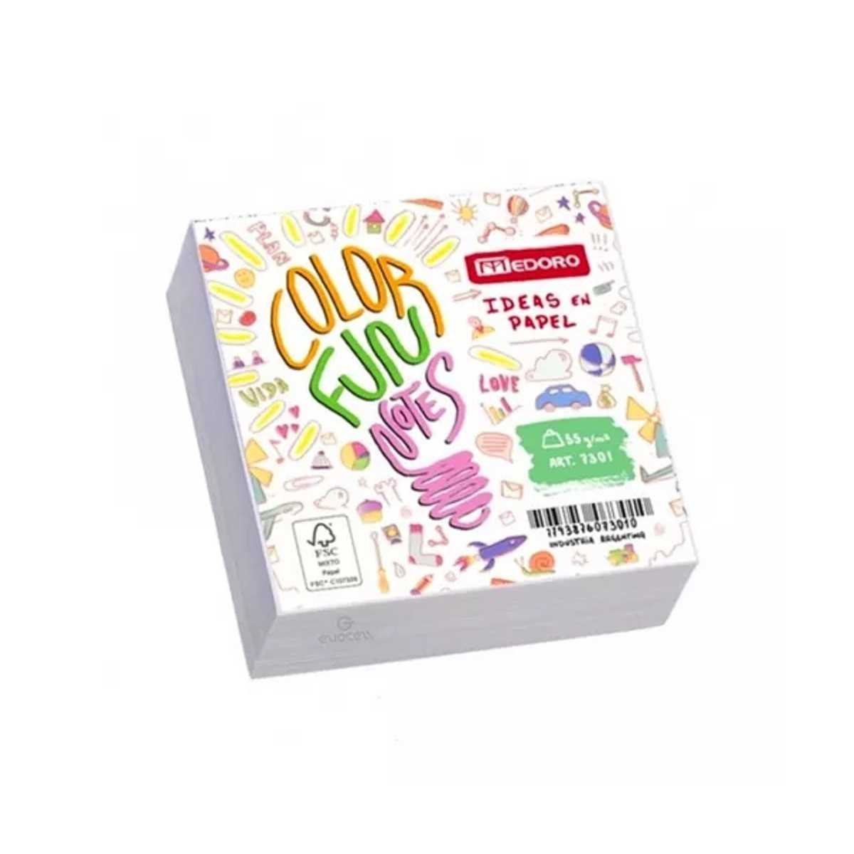 Taco blanco 9x9 cm 400 hojas NO ADHESIVAS Medoro